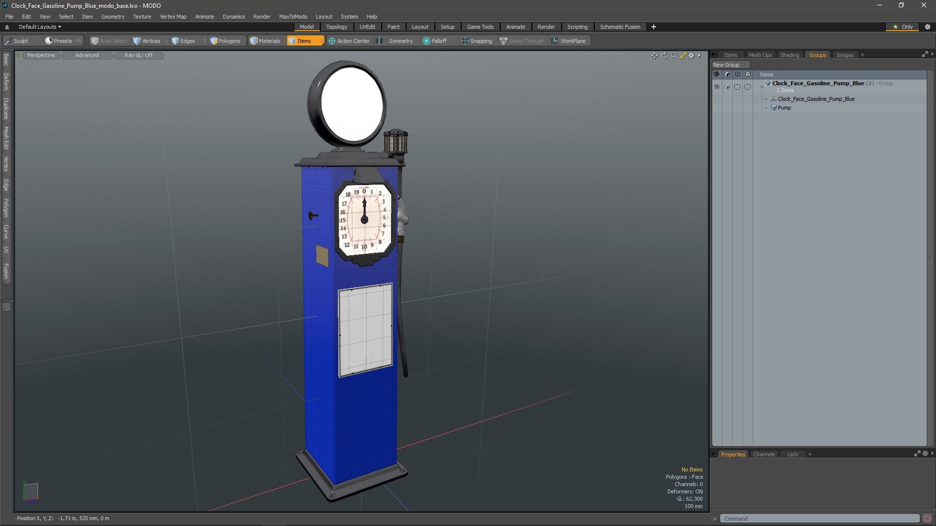 3D Clock Face Gasoline Pump Blue - TurboSquid 2193097