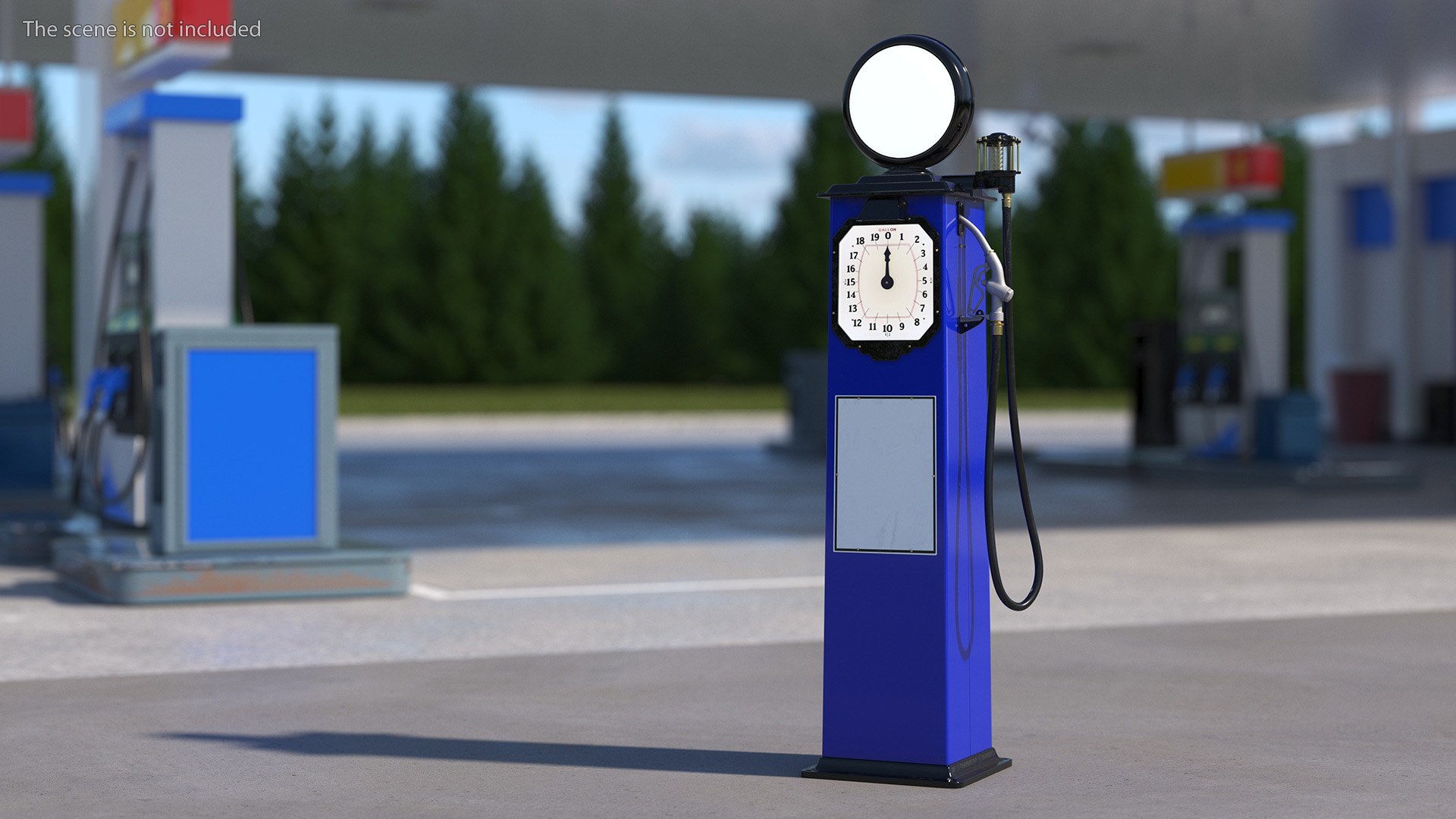 3D Clock Face Gasoline Pump Blue - TurboSquid 2193097