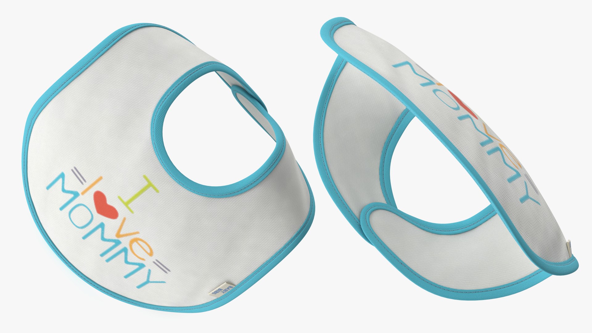 3D Deployed Baby Bib I Love Mommy Model - TurboSquid 2113748