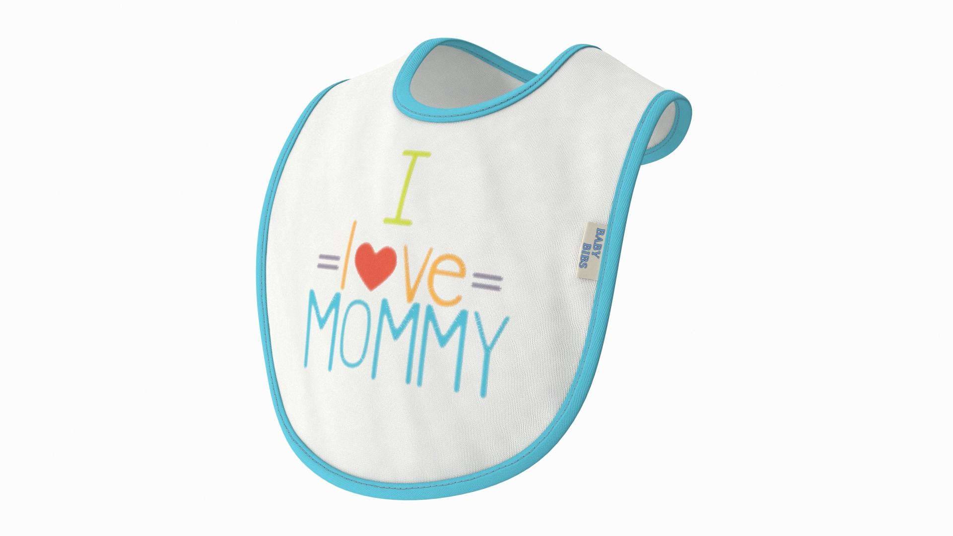 3D Deployed Baby Bib I Love Mommy Model - TurboSquid 2113748