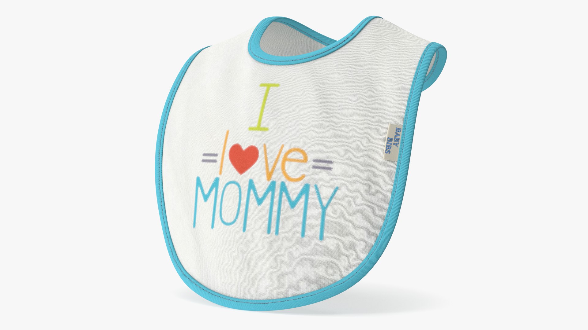 3D Deployed Baby Bib I Love Mommy Model - TurboSquid 2113748