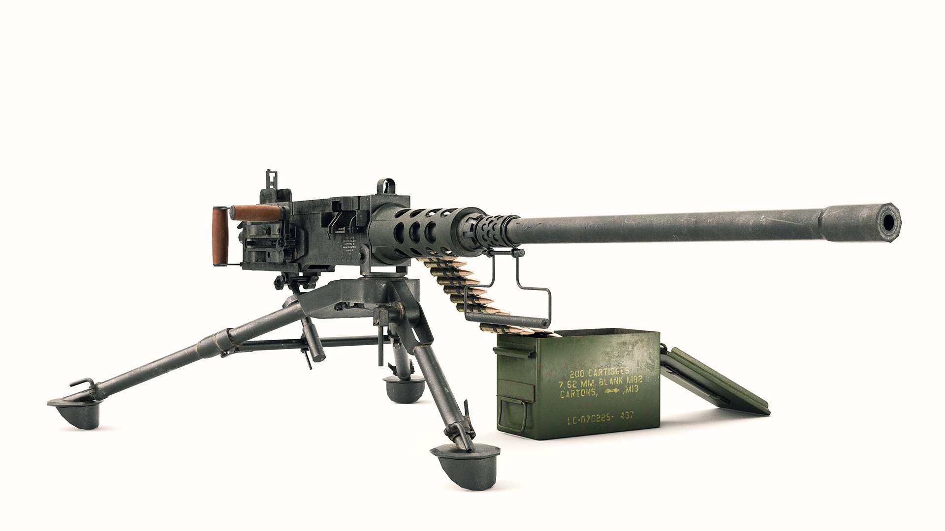 Ready M2 Browning Machine Gun 3D - TurboSquid 1463714