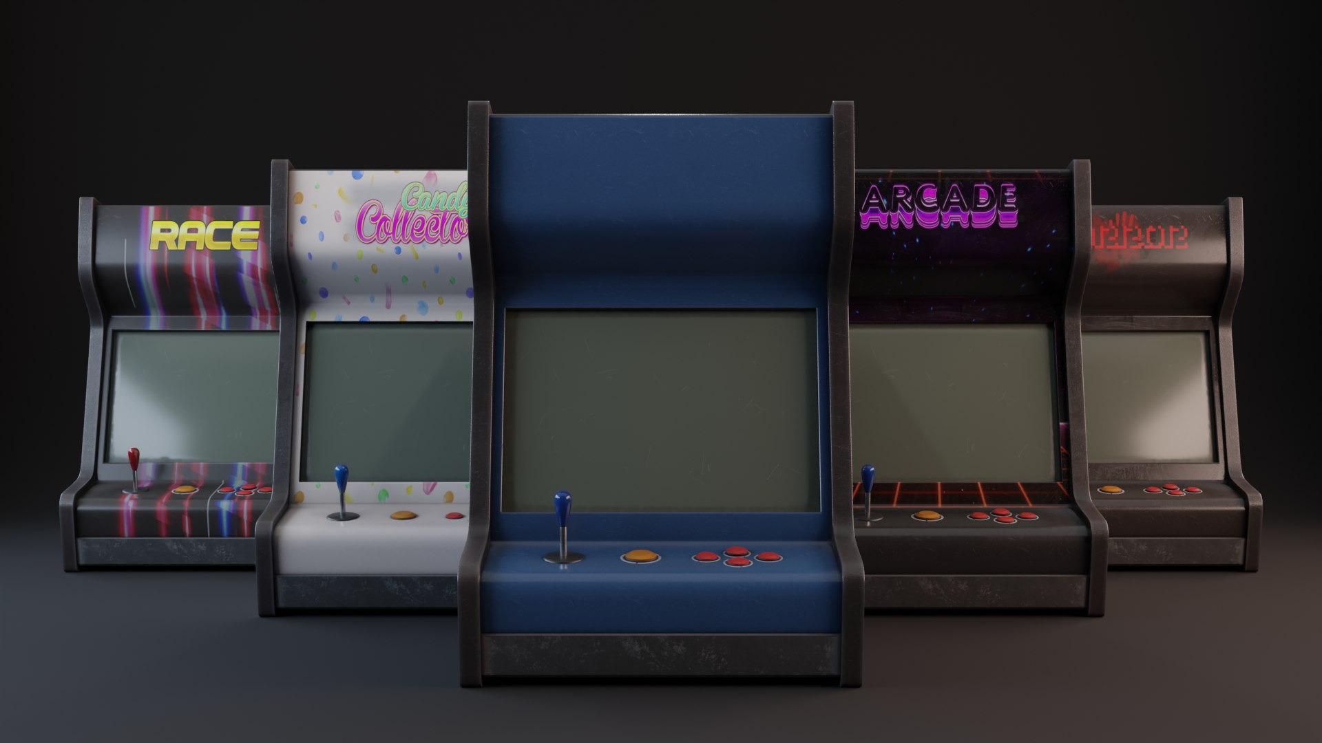 3D Arcade Room Props package - Game Ready Lowpoly PBR - TurboSquid 1928366