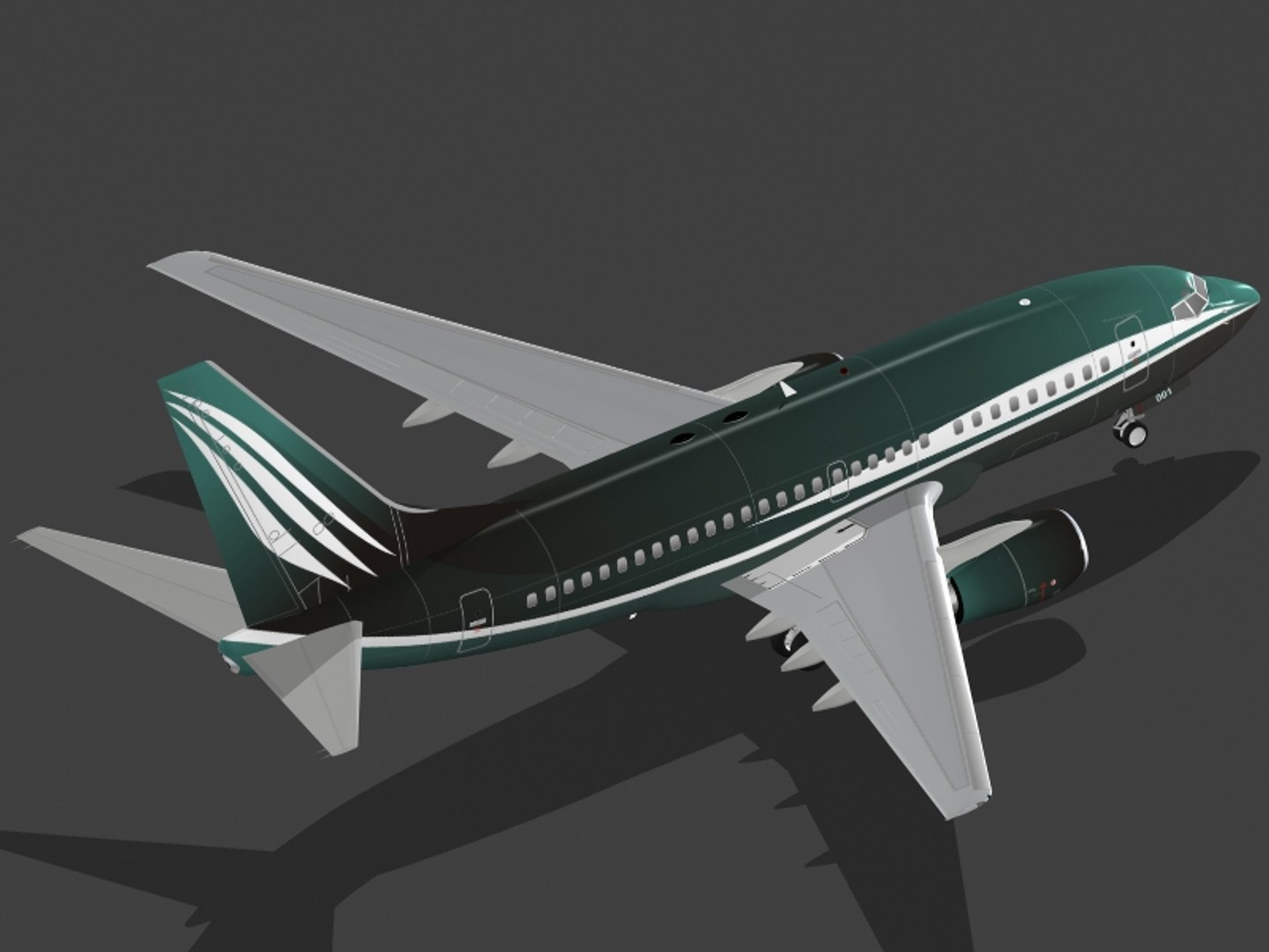 boeing 737-600 private livery 3d model