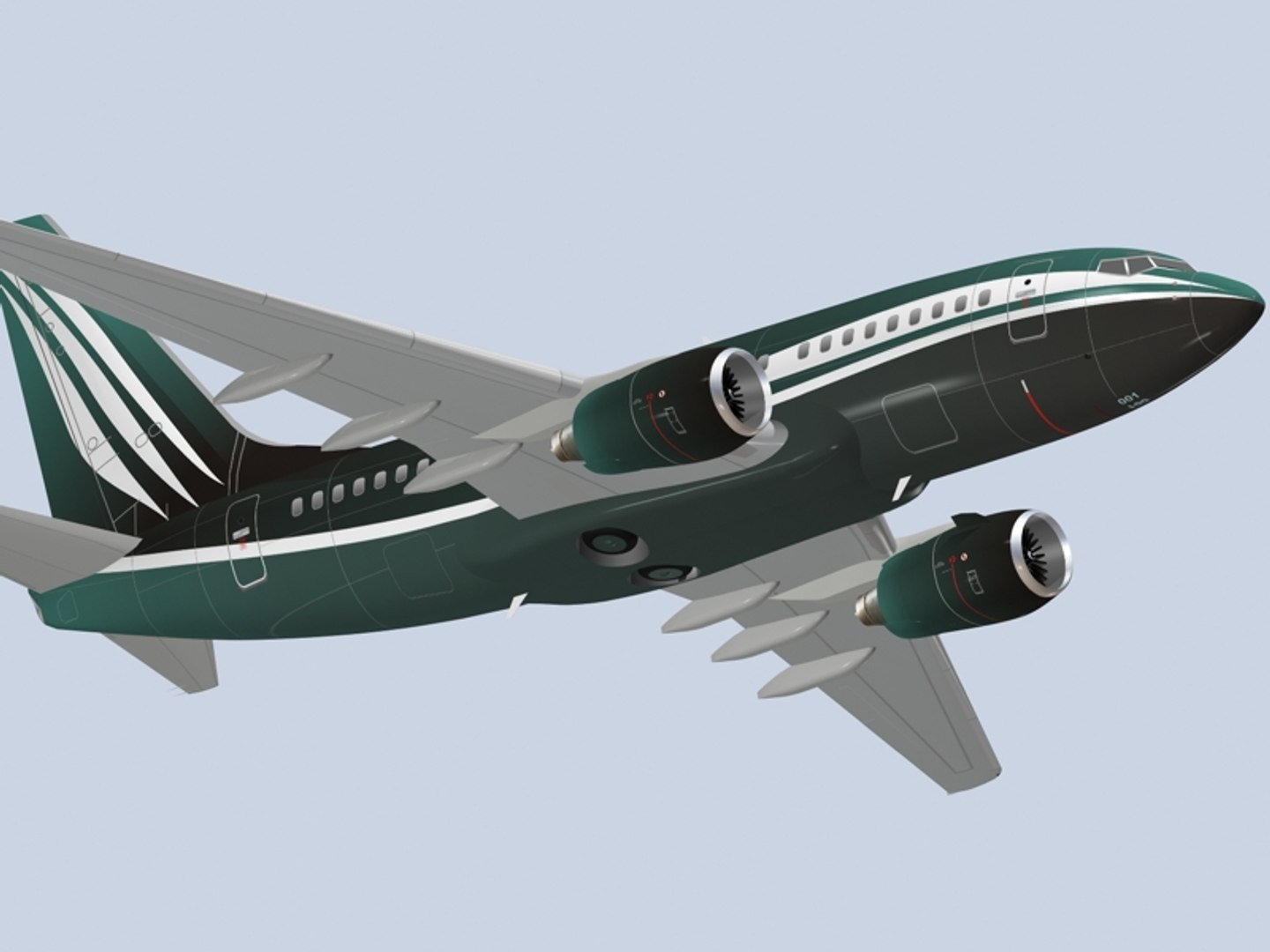 boeing 737-600 private livery 3d model