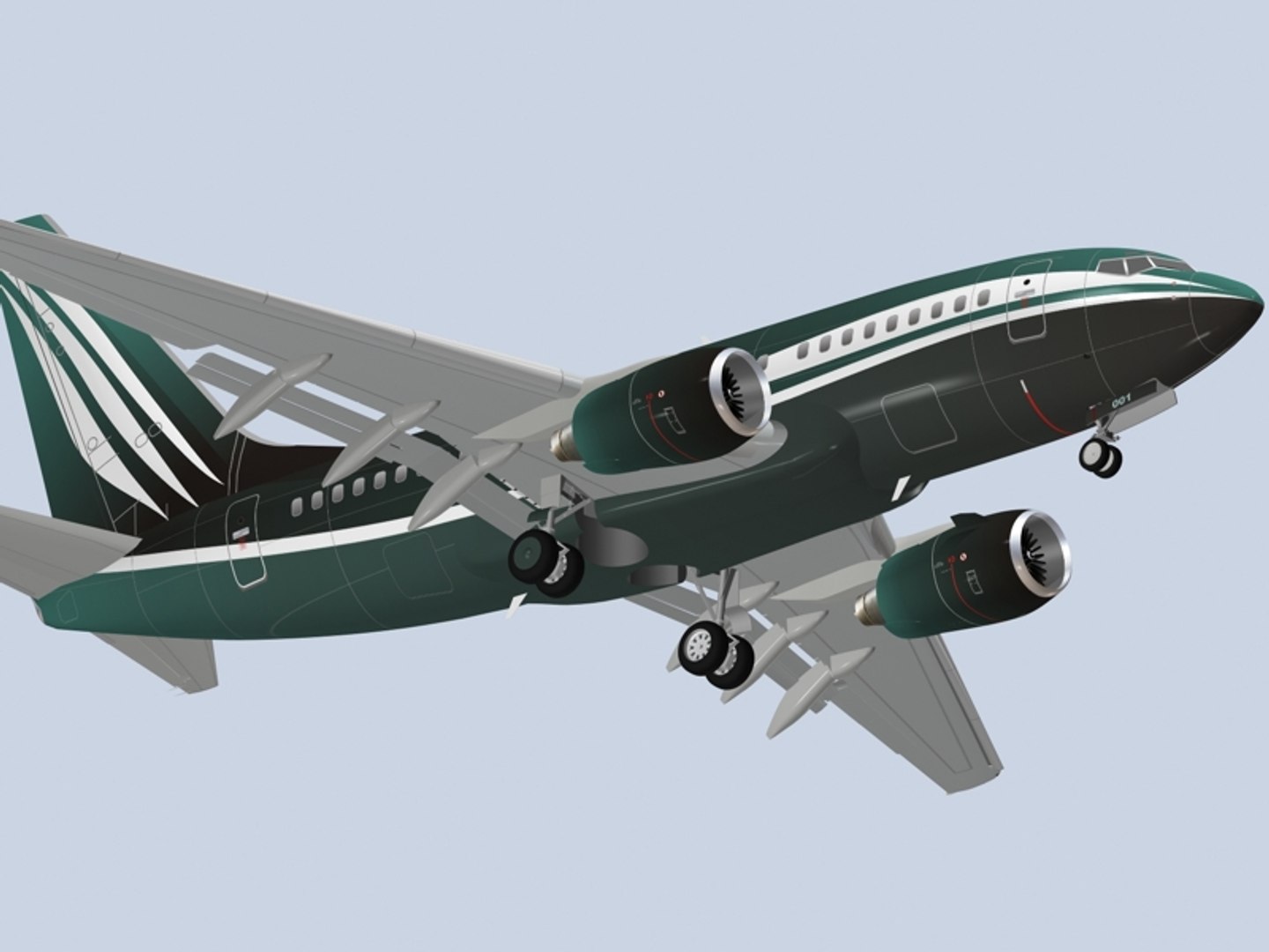 boeing 737-600 private livery 3d model