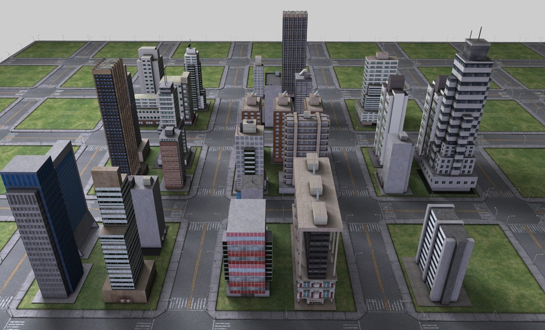 City Buildings 3d Model
