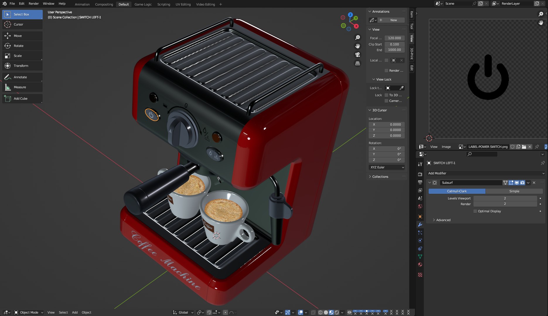 Coffee Machine 3D - TurboSquid 1201971