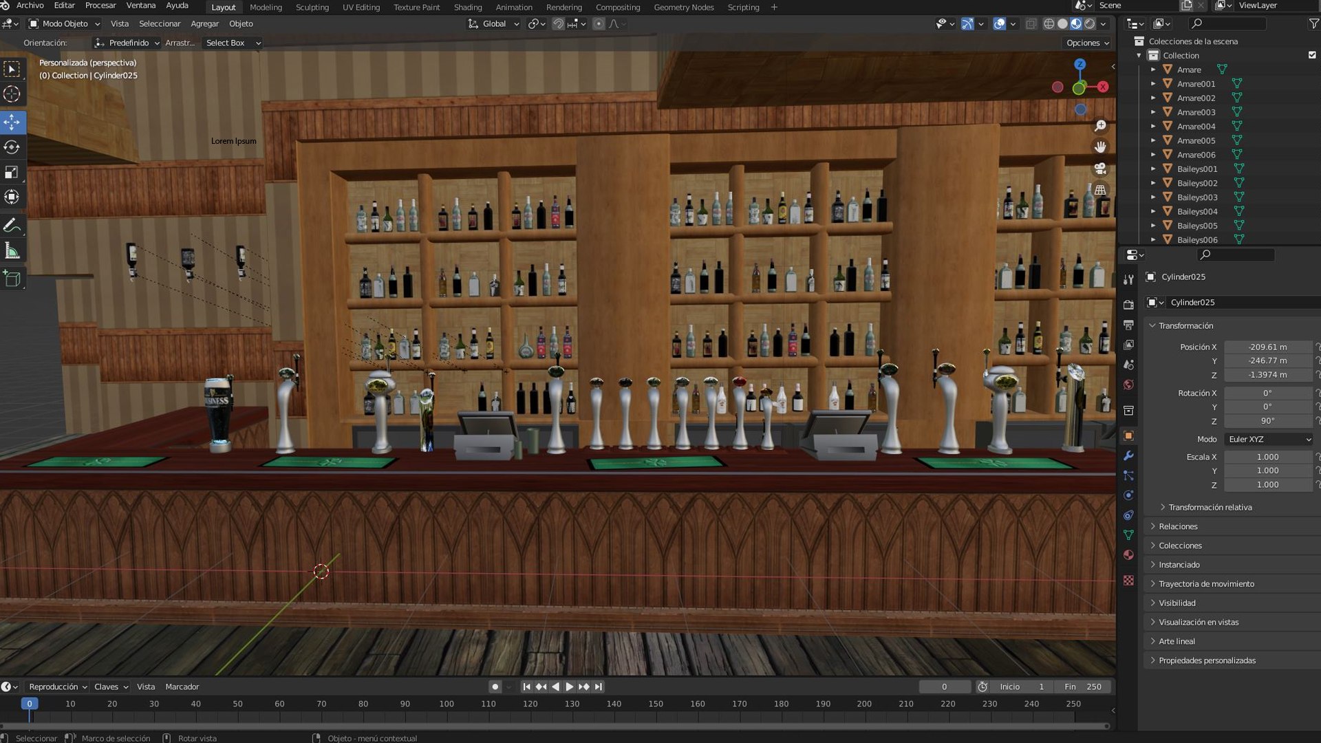 3D Bar 3D Model - TurboSquid 1929382