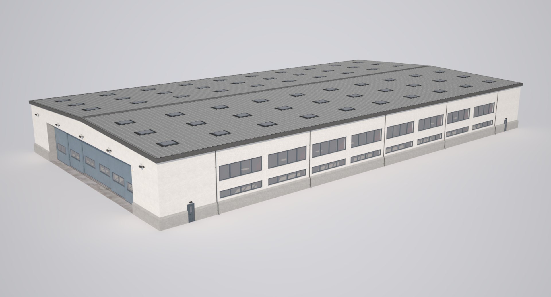 Hangar Warehouse 3d Model