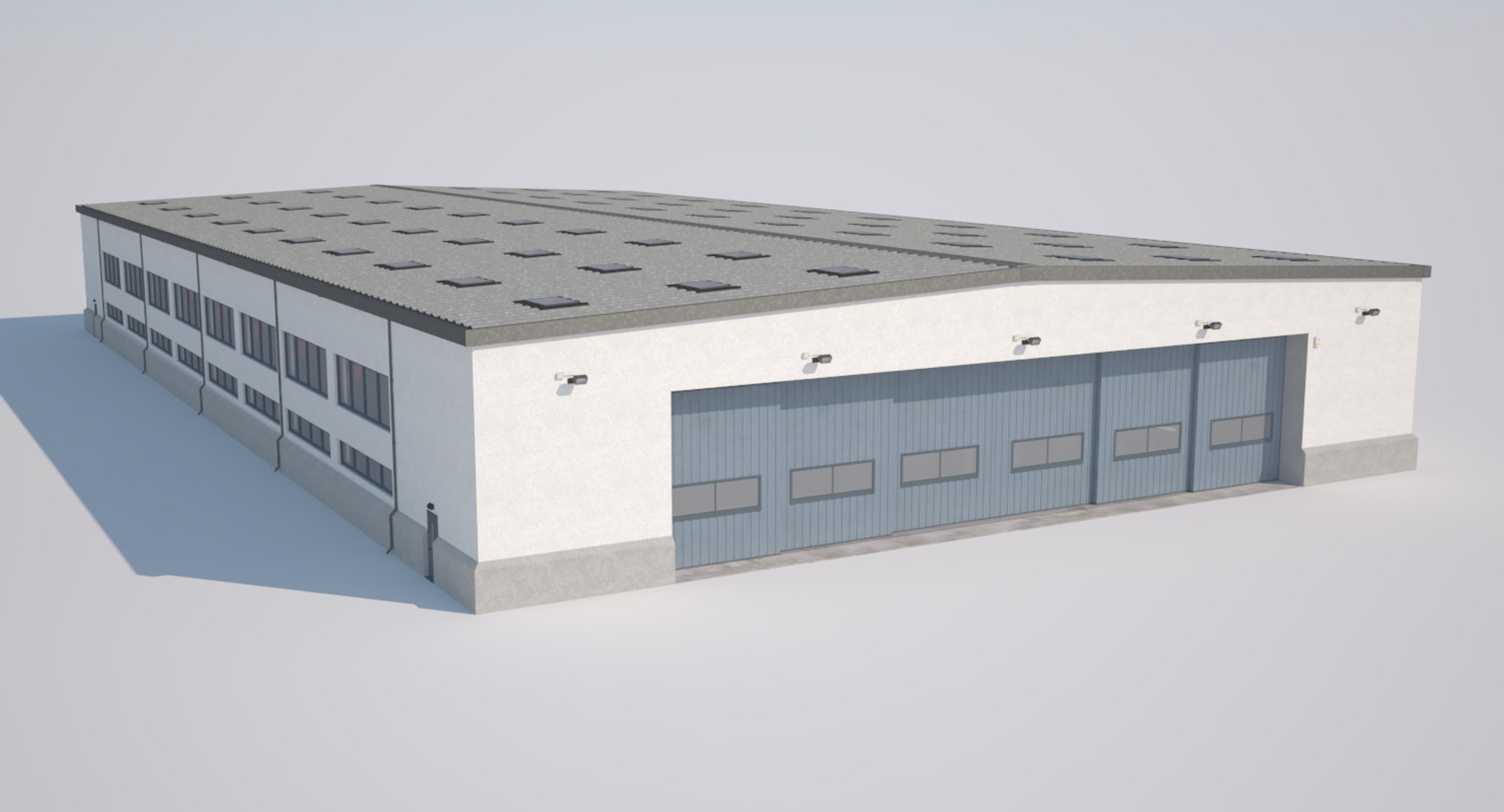 Hangar Warehouse 3d Model