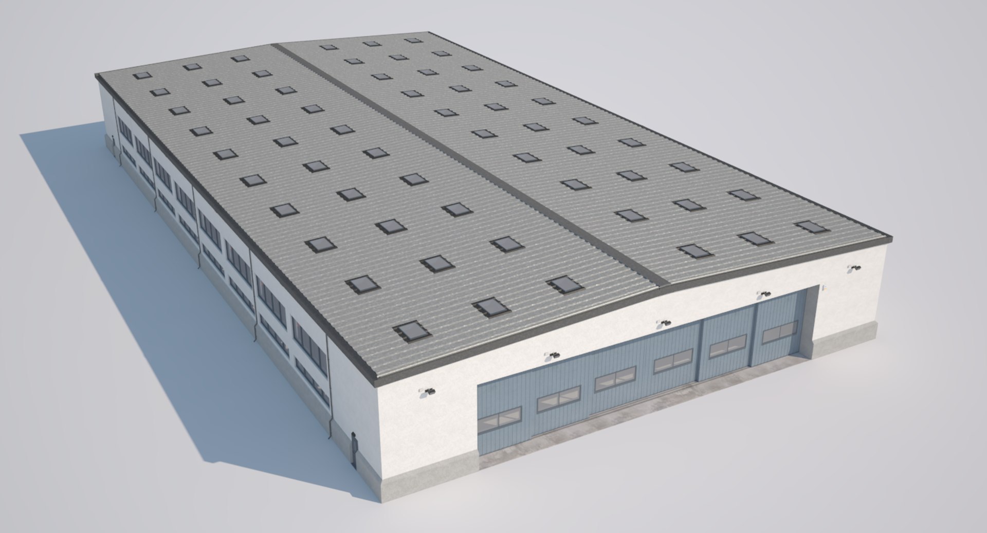 Hangar Warehouse 3d Model