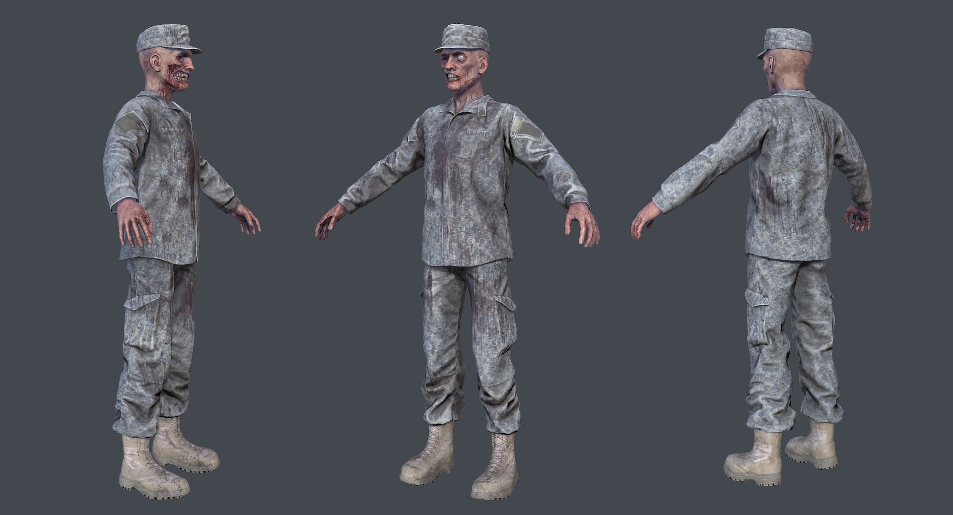 Ready Zombie Army 3D Model - TurboSquid 1163058