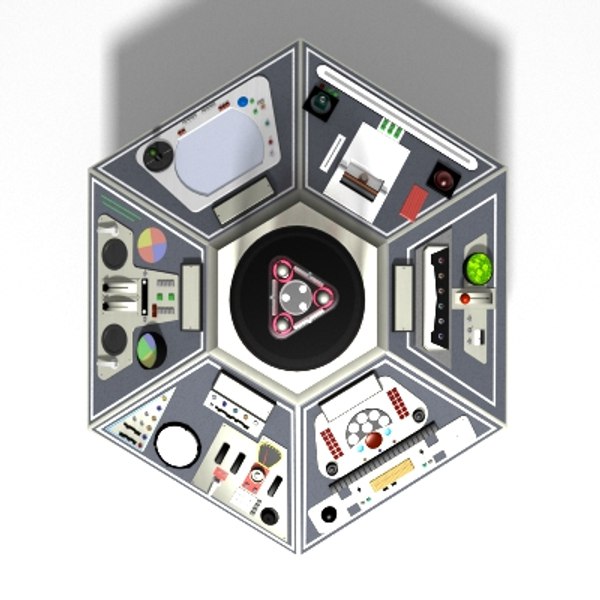 set 1982 doctor tardis 3d model