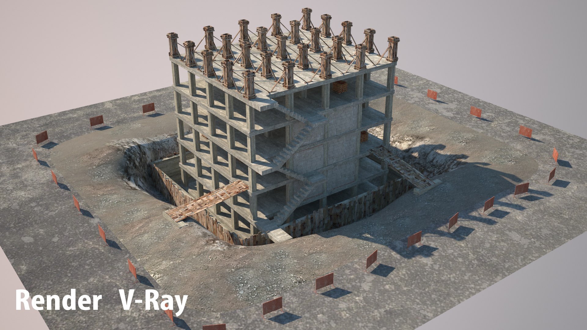 Construction Site 3d Model