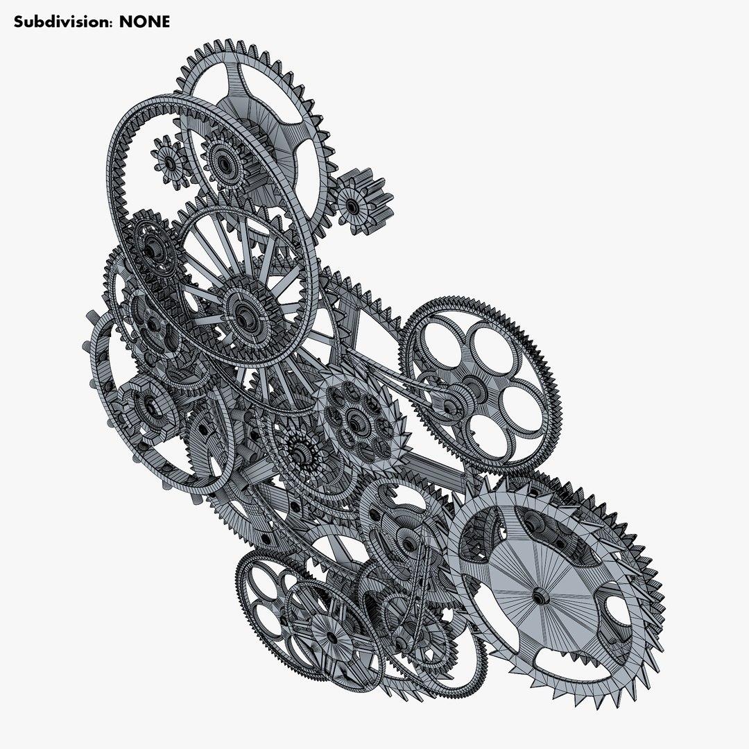 3D gear mechanism v 9 model - TurboSquid 1613203