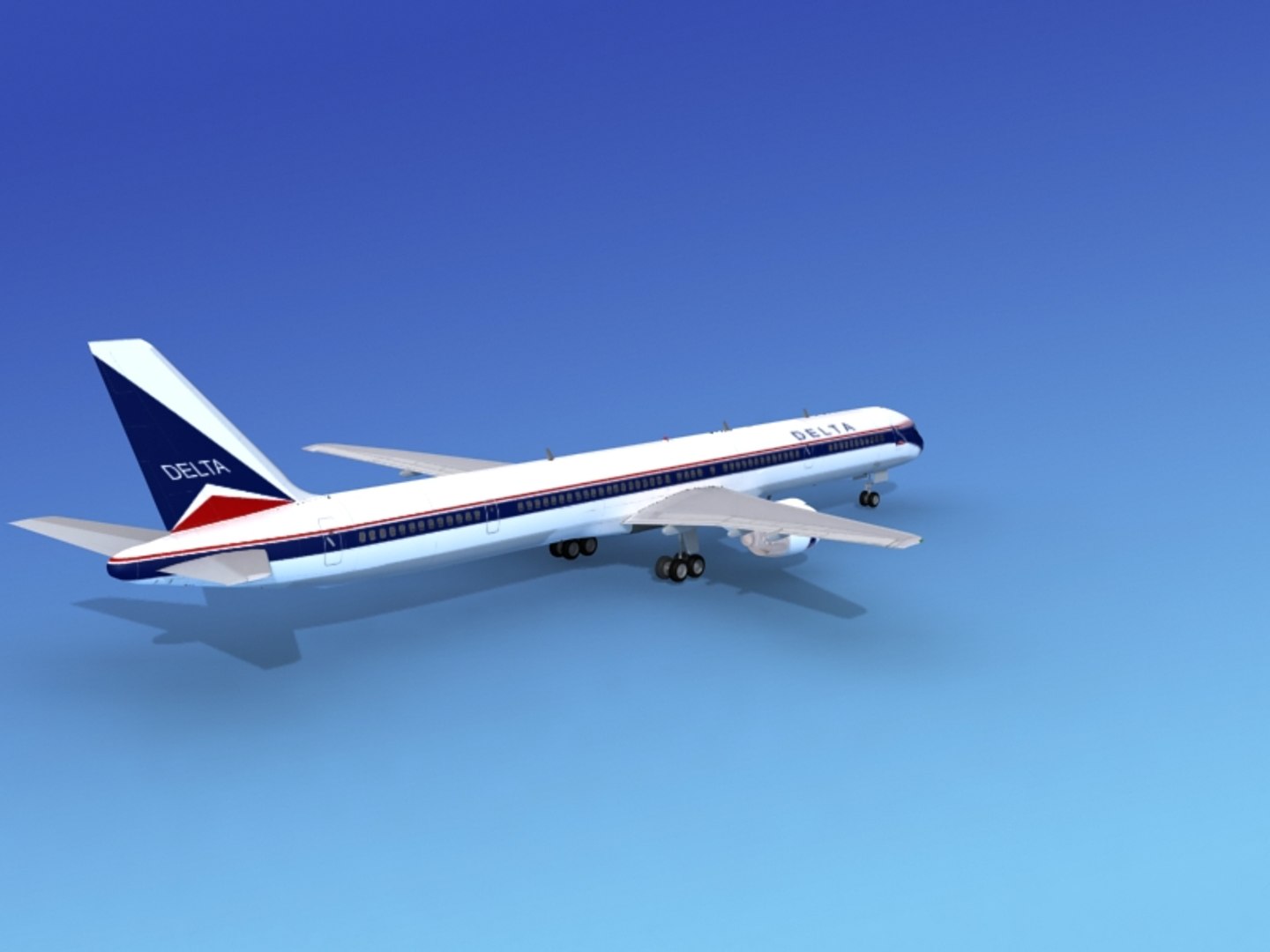 3d Airline Boeing 757 757-300 Model