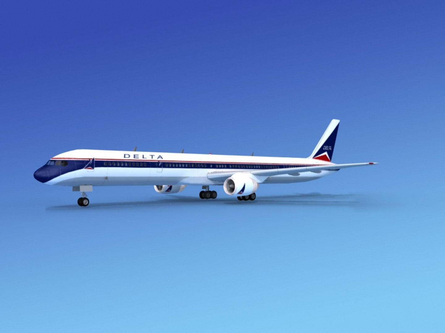 3d Airline Boeing 757 757-300 Model