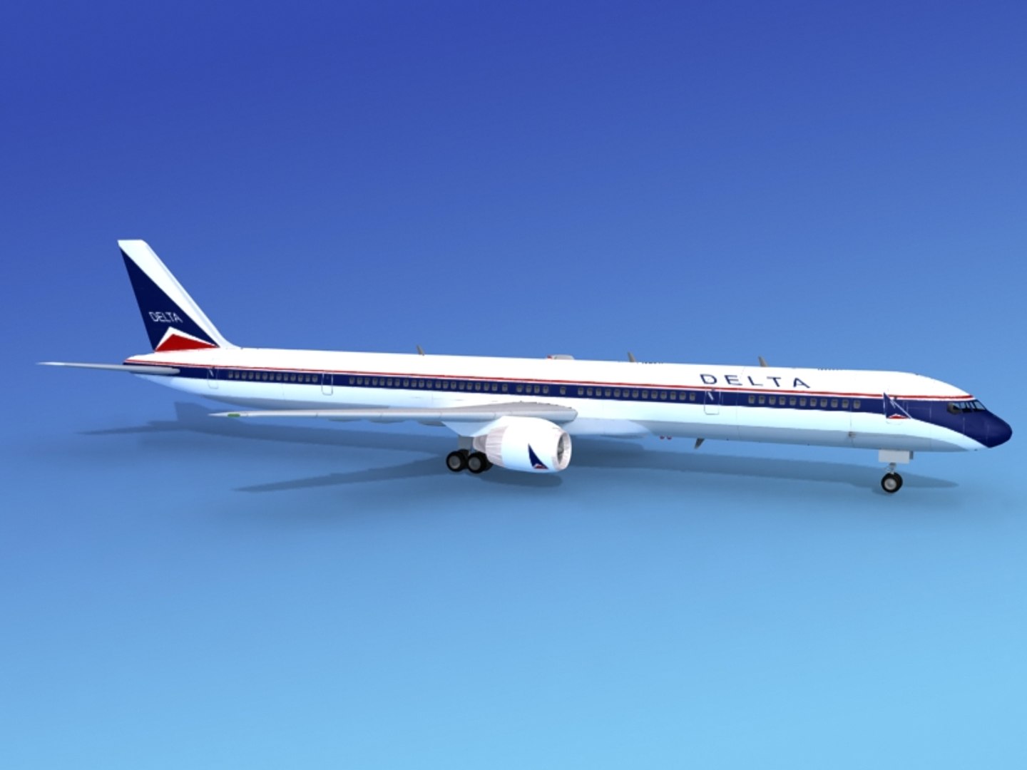 3d Airline Boeing 757 757-300 Model