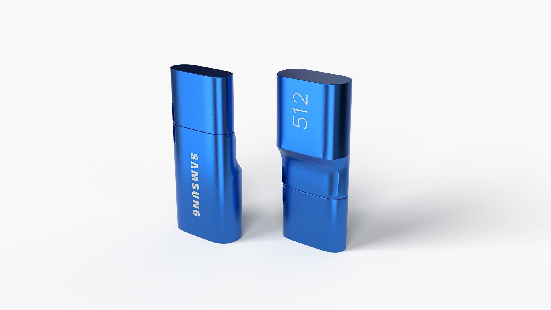 3D New Samsung Metallic Blue 520gb Pendrive Model Model - TurboSquid ...