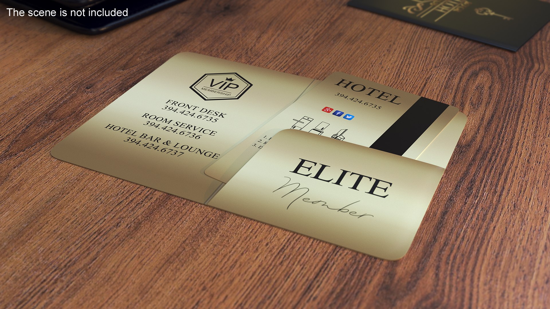 Hotel Room Keycard Gold Open Model - TurboSquid 2273087