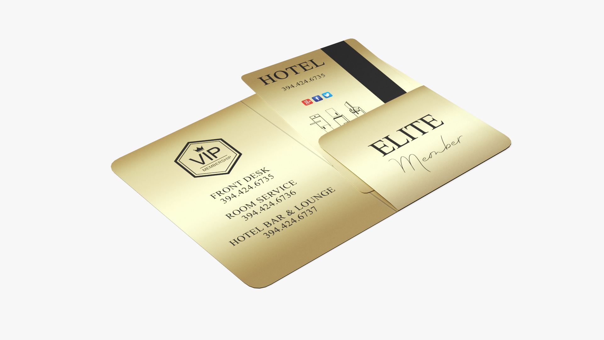 Hotel Room Keycard Gold Open Model - TurboSquid 2273087