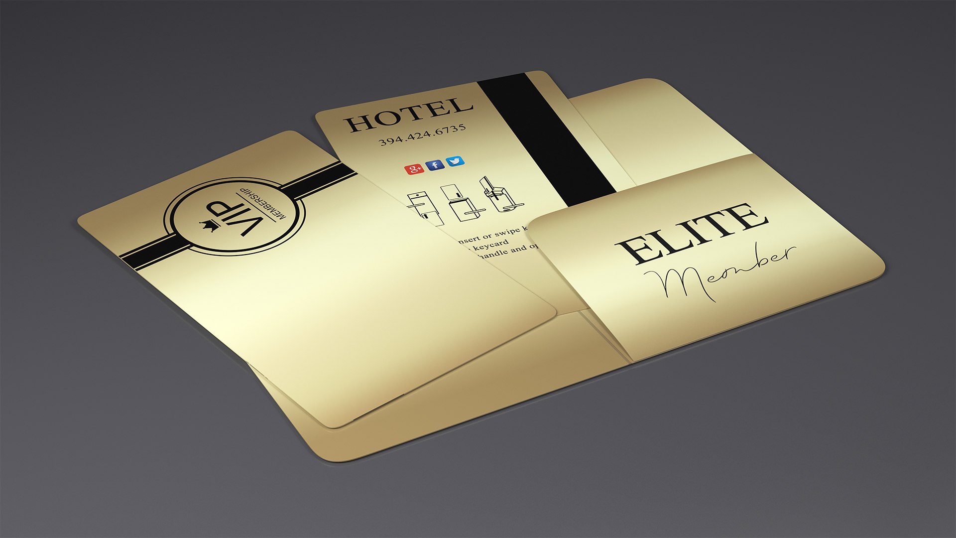 Hotel Room Keycard Gold Open Model - TurboSquid 2273087