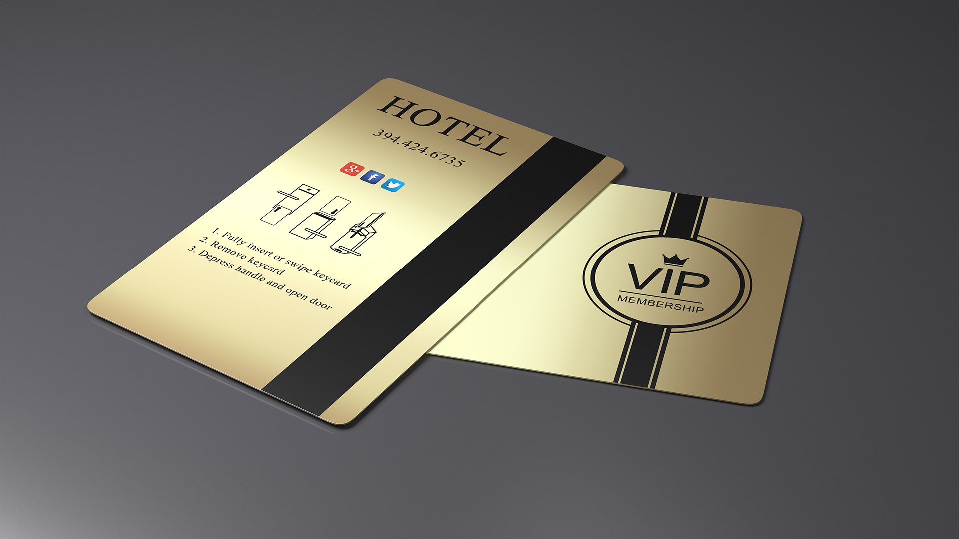 Hotel Room Keycard Gold Open Model - TurboSquid 2273087