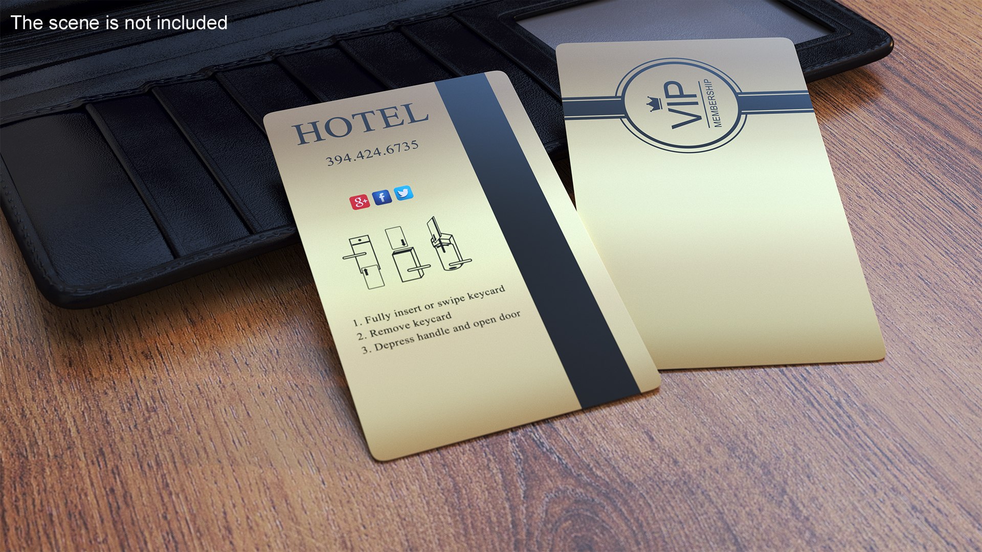 Hotel Room Keycard Gold Open Model - TurboSquid 2273087