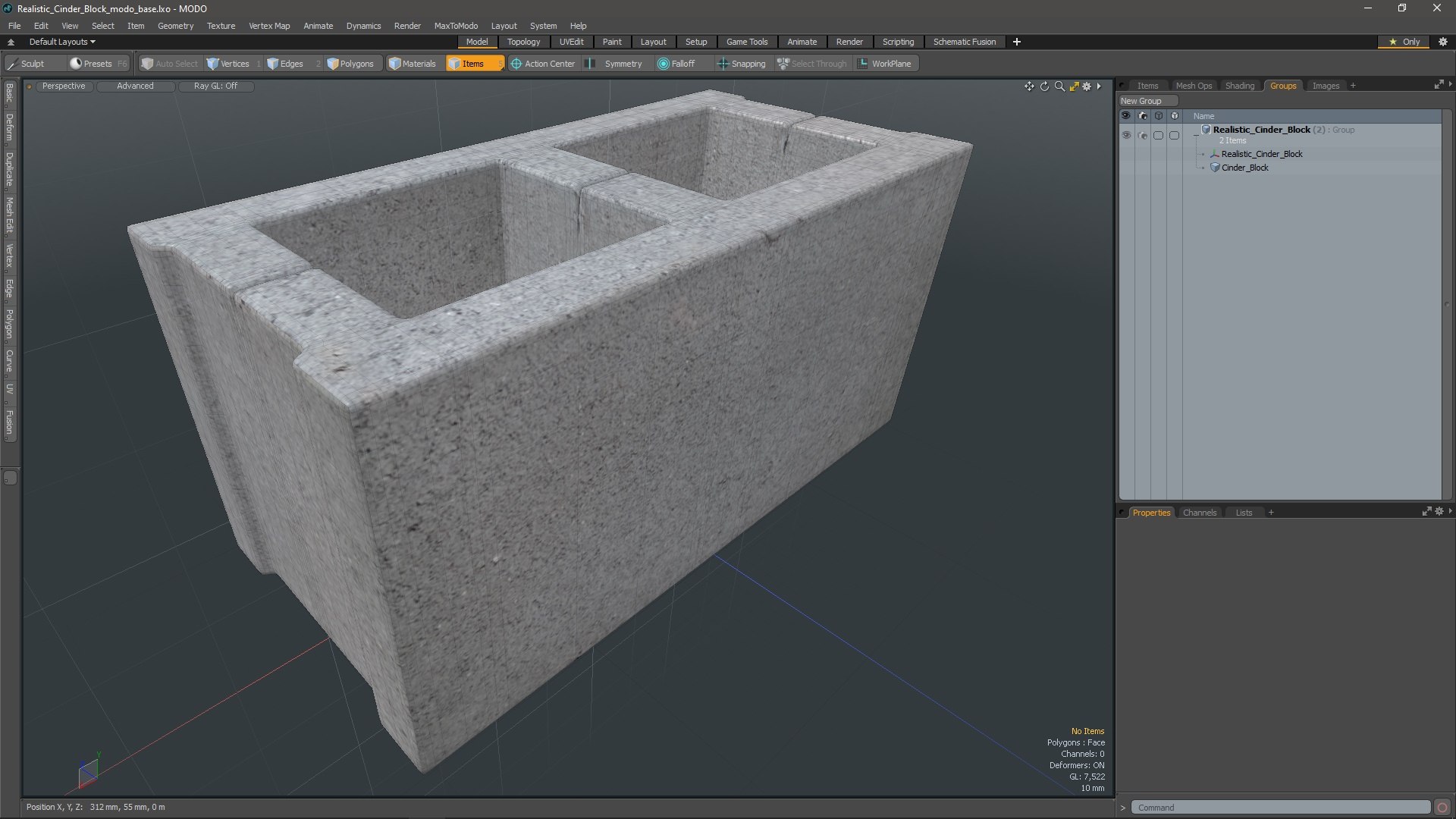 3D Realistic Cinder Block Model - TurboSquid 2201918