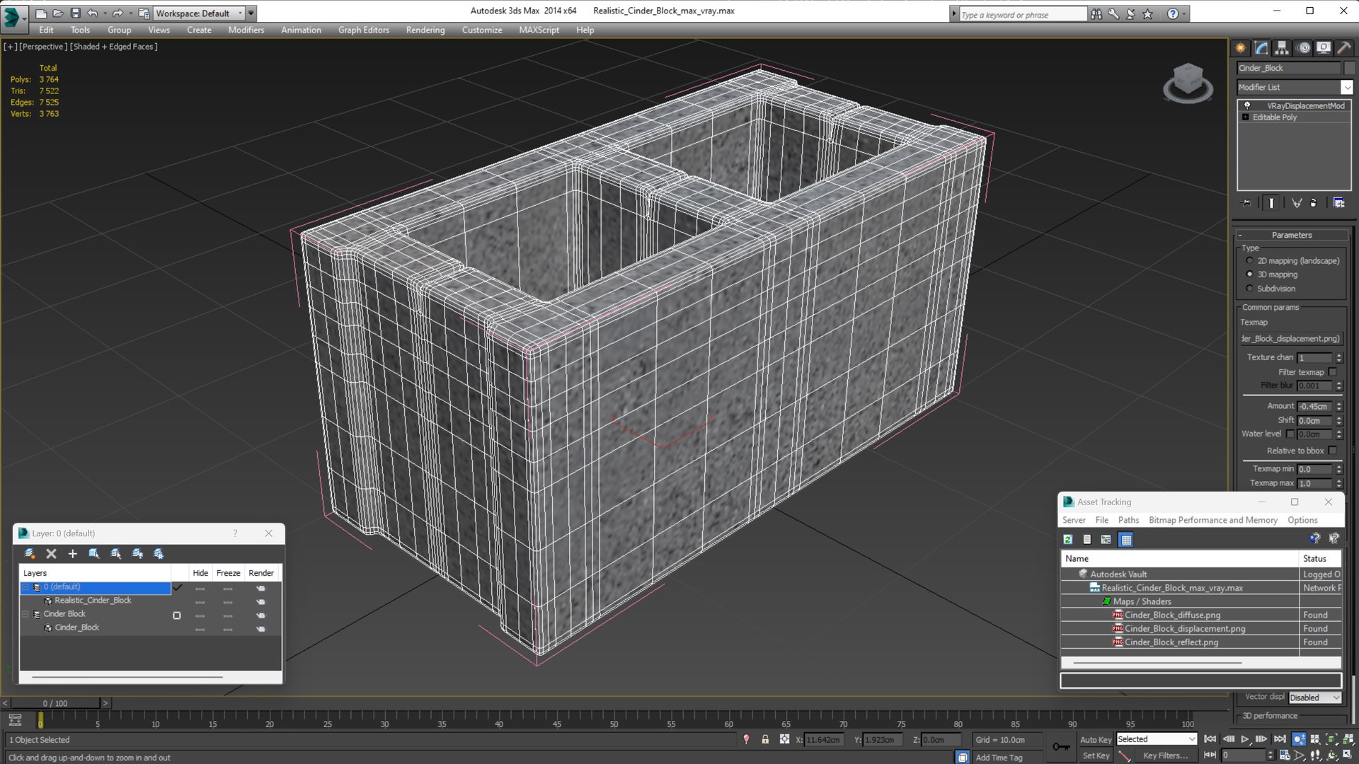 3D Realistic Cinder Block Model - TurboSquid 2201918