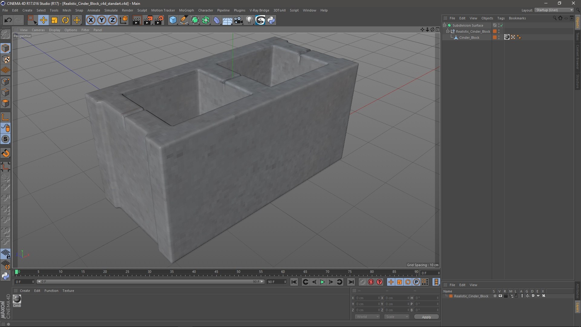 3D Realistic Cinder Block Model - TurboSquid 2201918