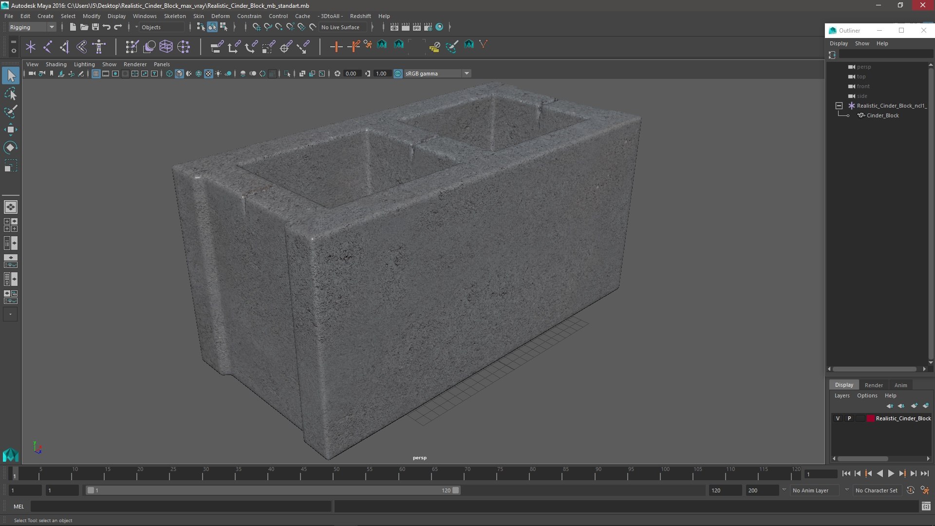 3D Realistic Cinder Block Model - TurboSquid 2201918