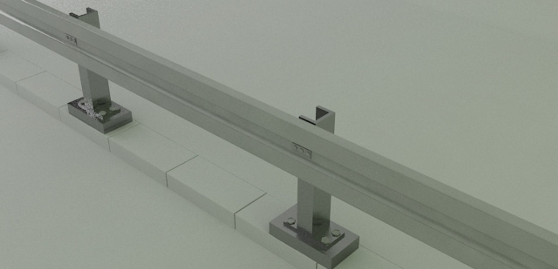 crash barrier type 2 3d 3ds