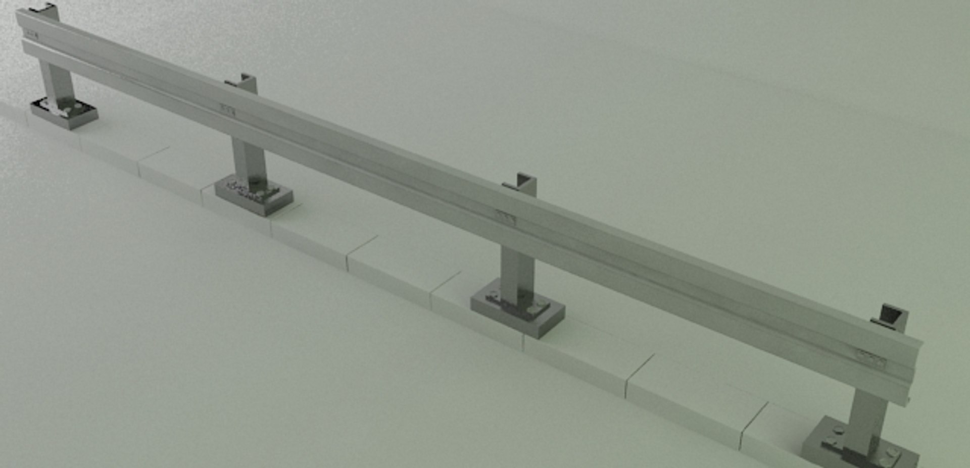 crash barrier type 2 3d 3ds