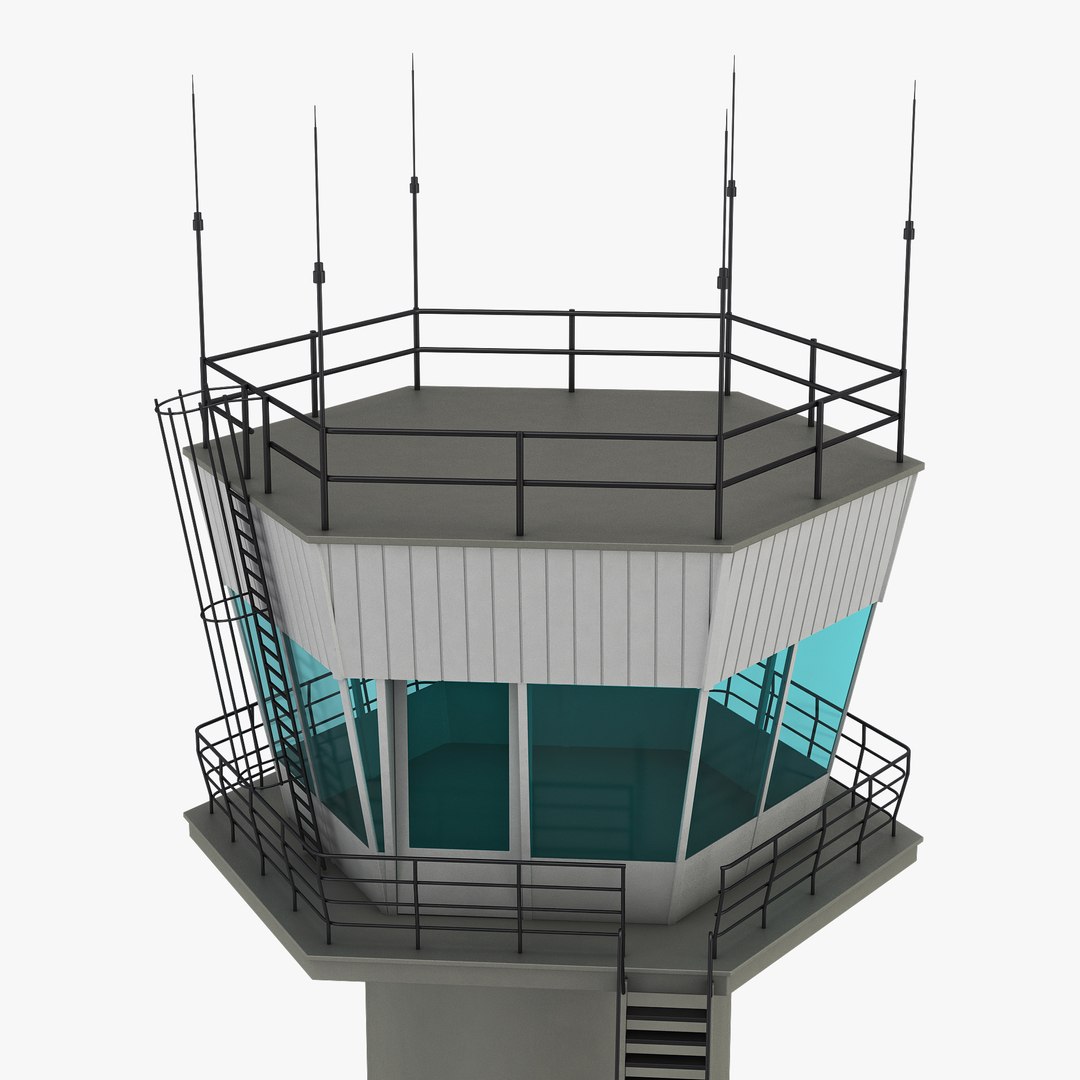 3D Airport Air Traffic Control Tower M 1 - TurboSquid 2007073