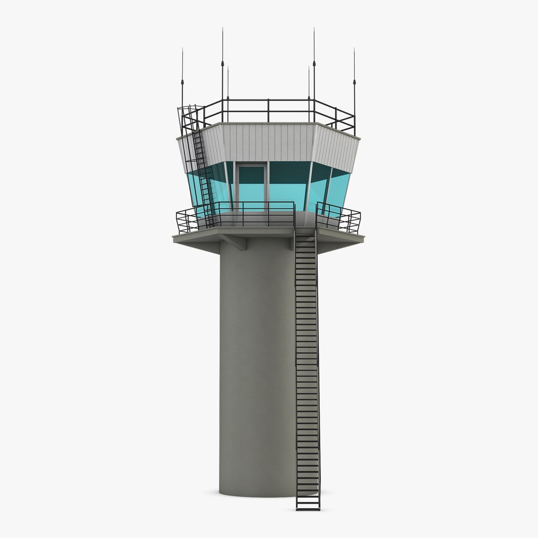 3D Airport Air Traffic Control Tower M 1 - TurboSquid 2007073