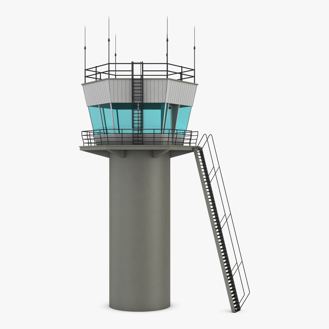 3D Airport Air Traffic Control Tower M 1 - TurboSquid 2007073
