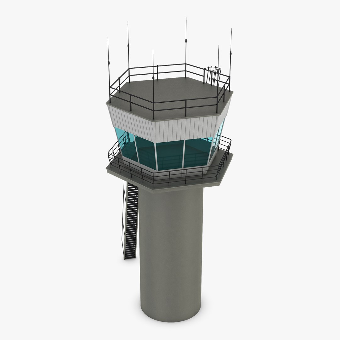 3D Airport Air Traffic Control Tower M 1 - TurboSquid 2007073