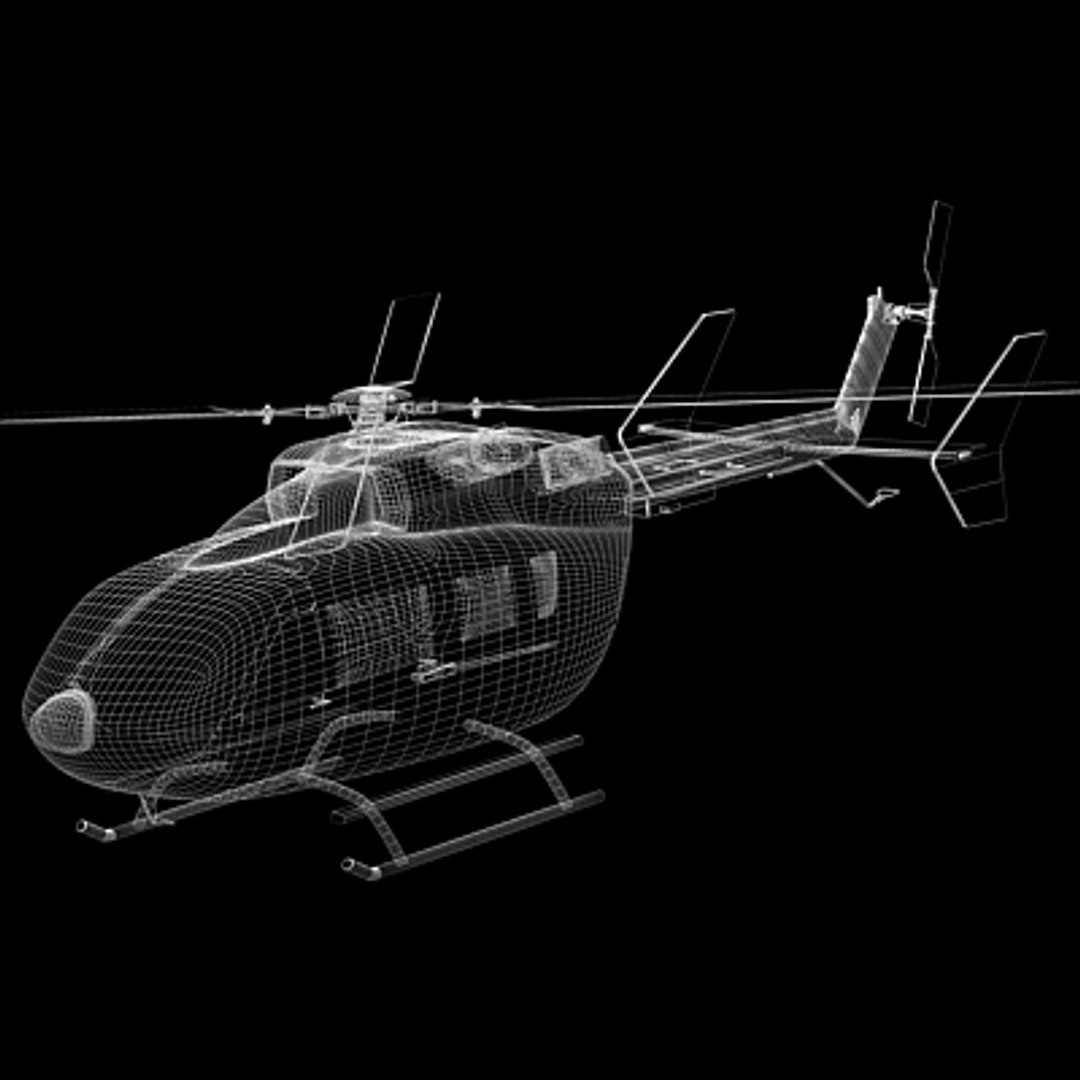 Ec-145 Helicopter 3d Model