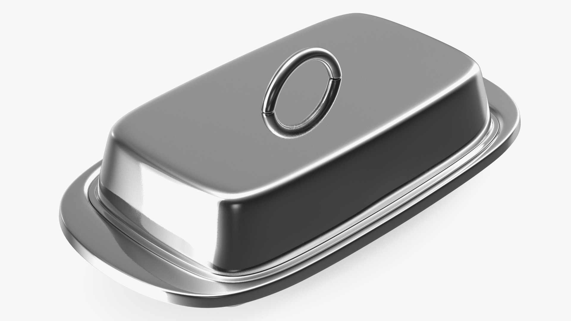 3D model Stainless Steel Butter Dish - TurboSquid 2148473