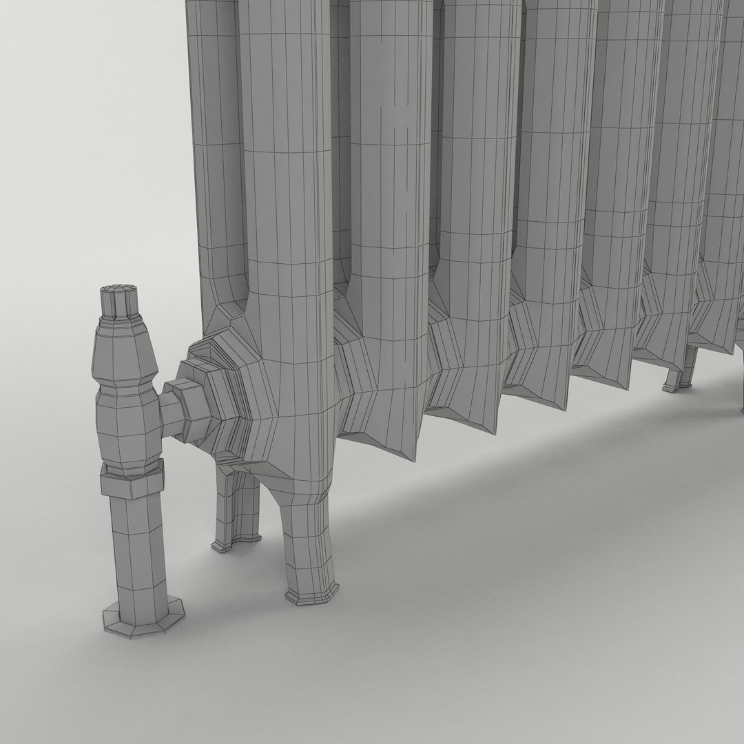 3d Model Vintage Radiator