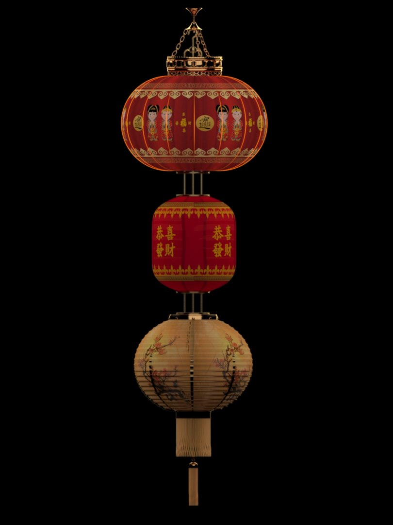 3D Chinese Red Lantern Model - TurboSquid 1588596