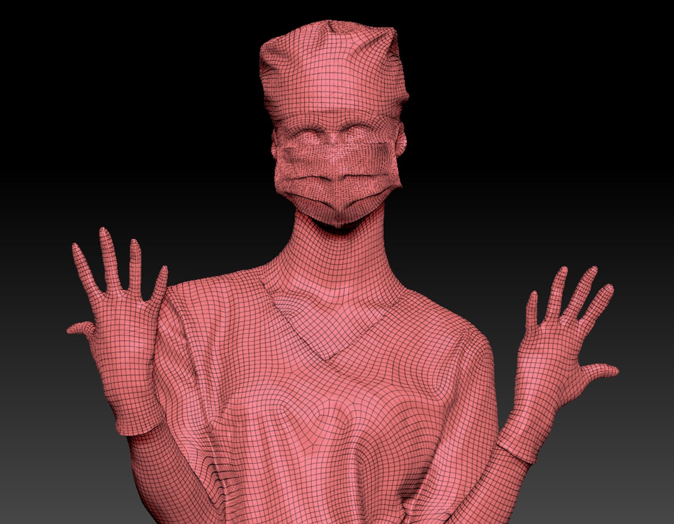 3D human young woman uniform - TurboSquid 1484027