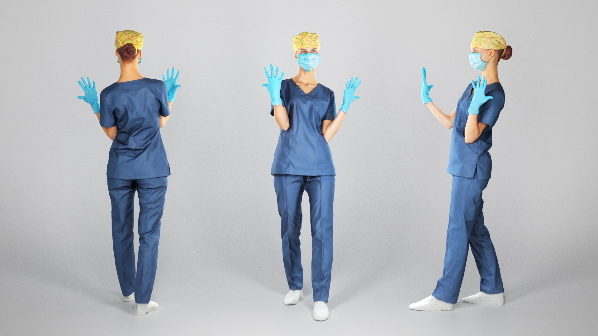 3D human young woman uniform - TurboSquid 1484027