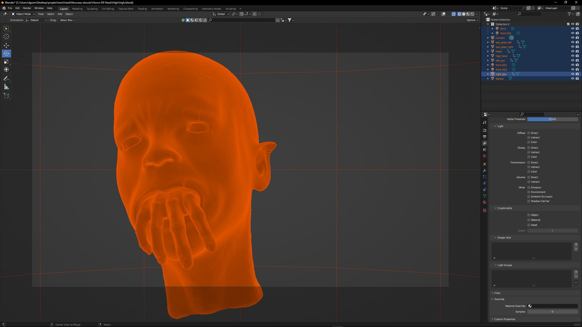 Horror Elf Head 3D Model - TurboSquid 2123833