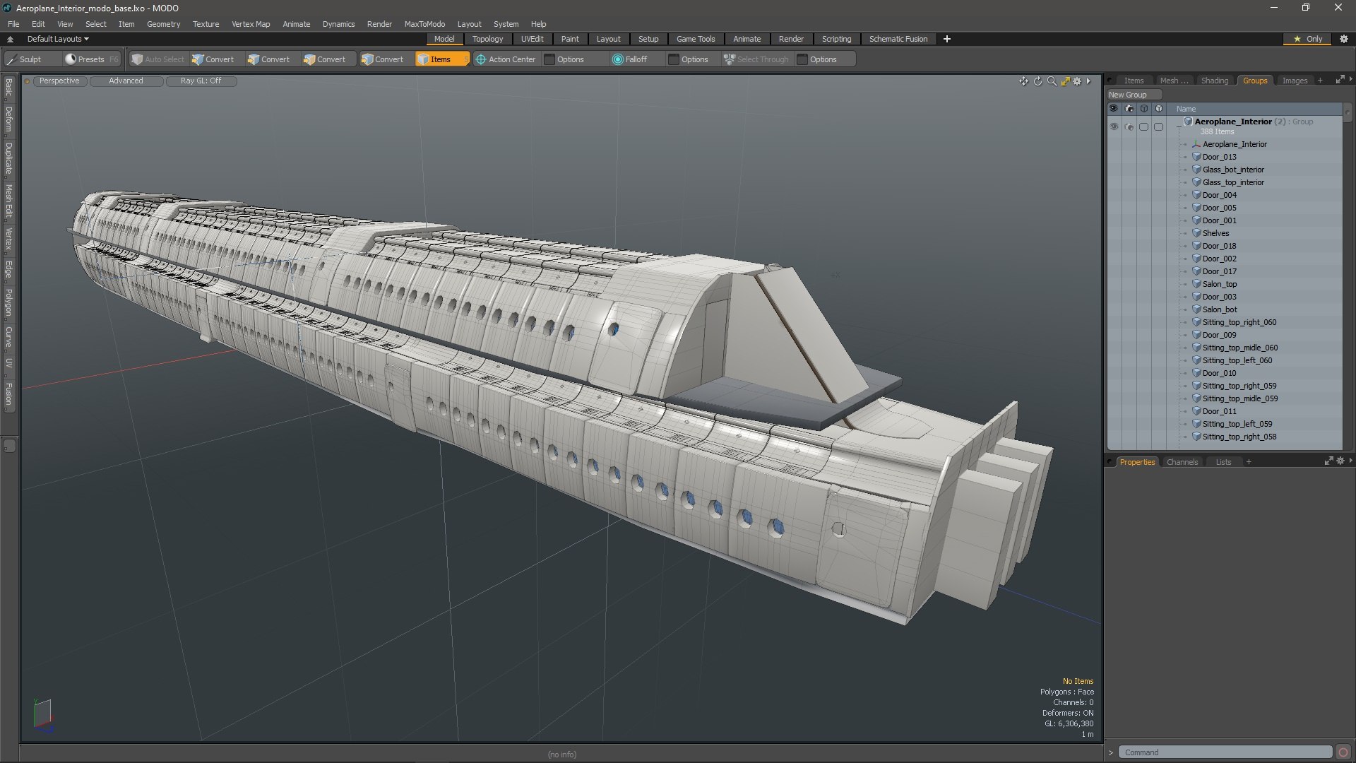 3D Model Aeroplane Interior - TurboSquid 2339767