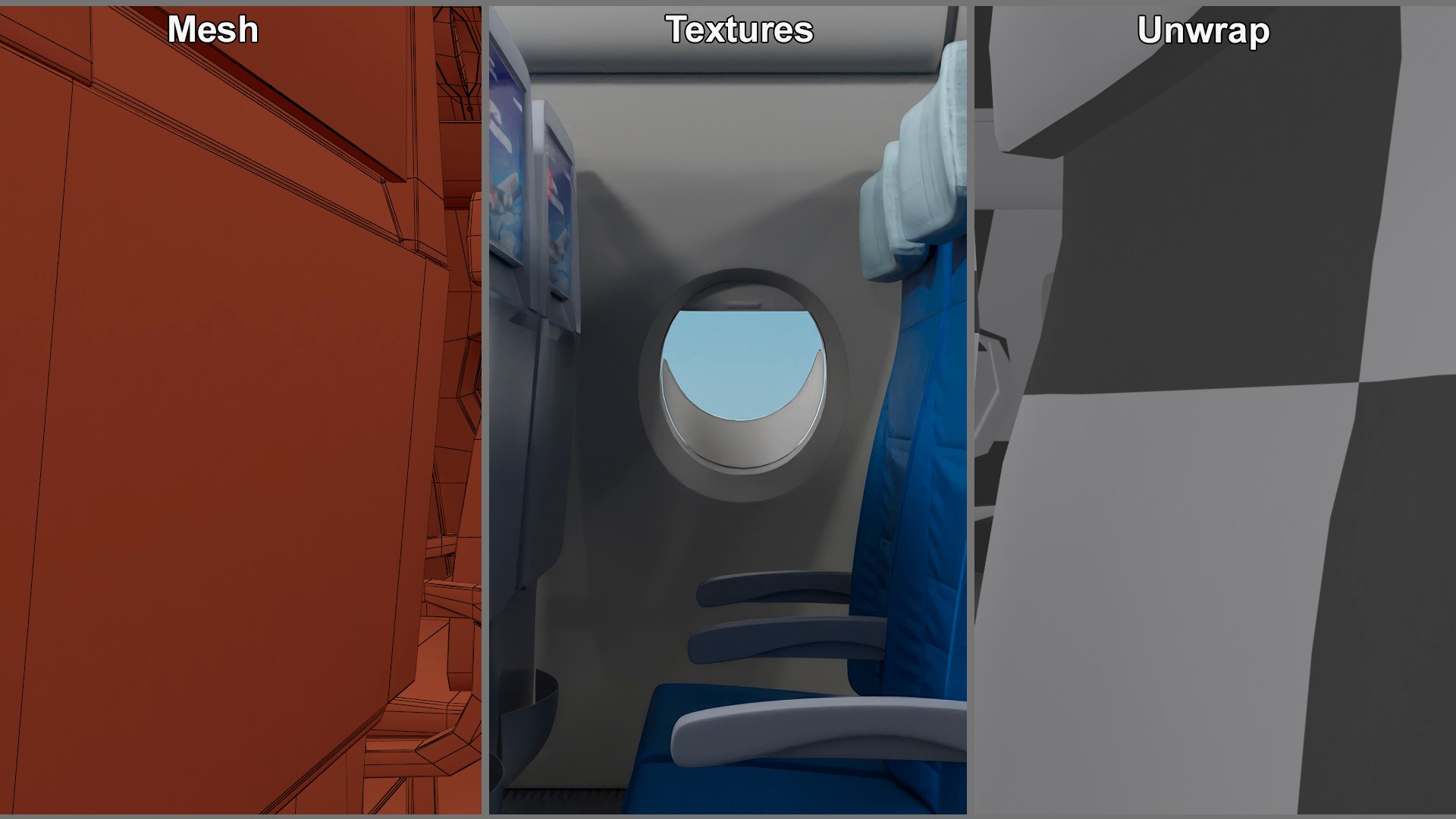 3D Model Aeroplane Interior - TurboSquid 2339767