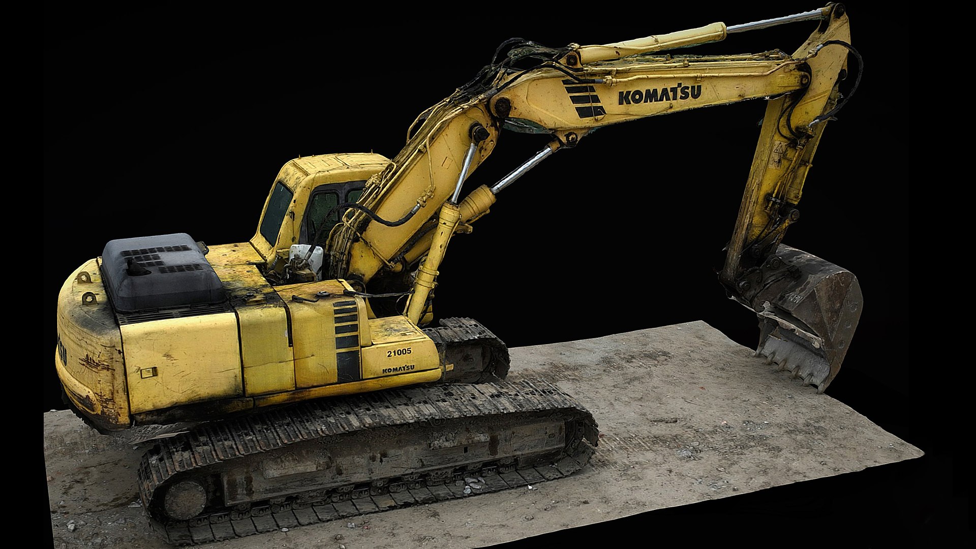 3D Excavator Conctruction-site Machinery Photogrammetry Model ...