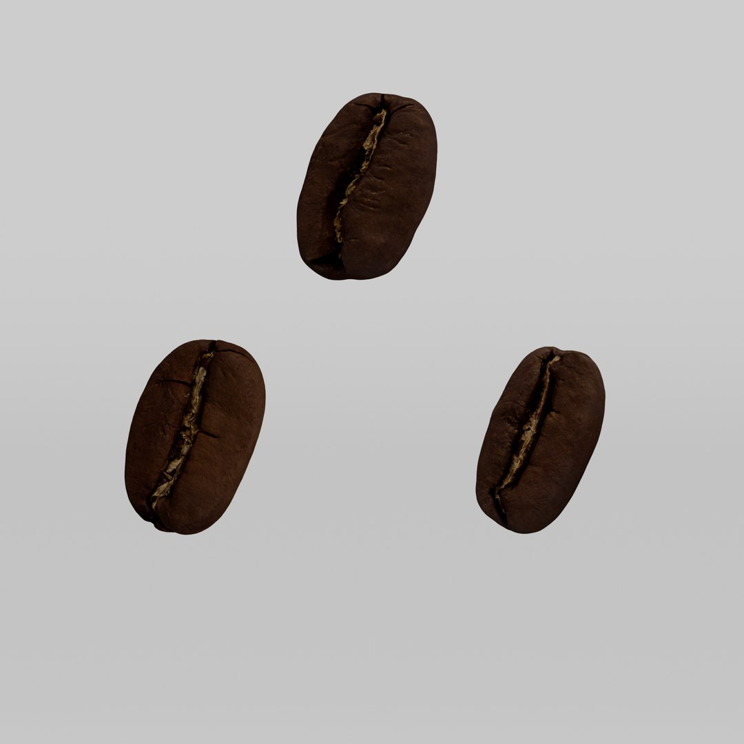 3D Coffee beans - Var01 - TurboSquid 2075917